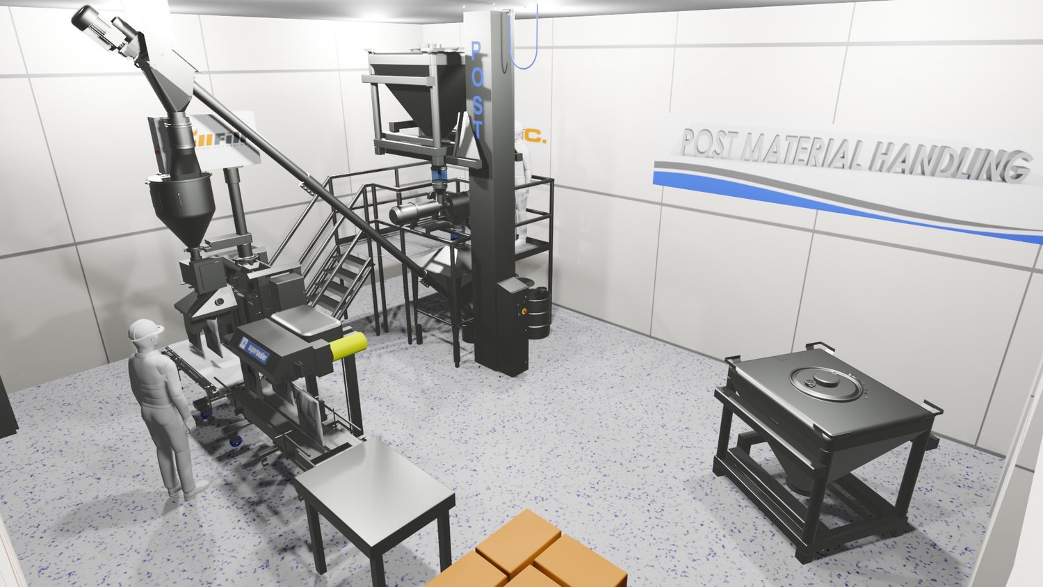 Fully integrated screening and packaging system - Post Material Handling